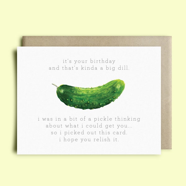 Pickle Card - Etsy