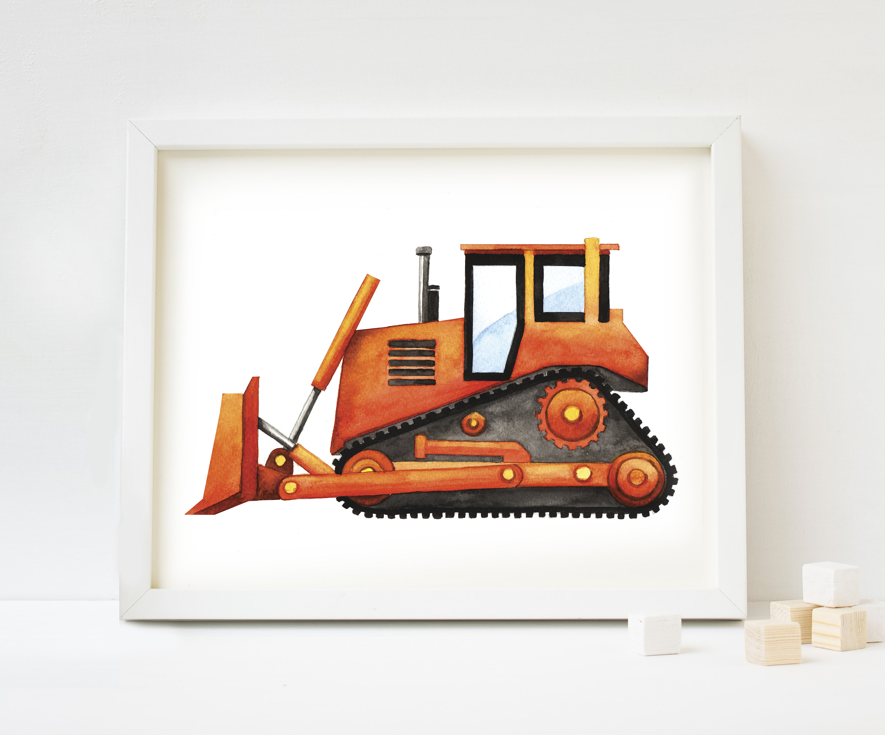 Printable Construction Theme Art Decor Set of 4 Construction - Etsy