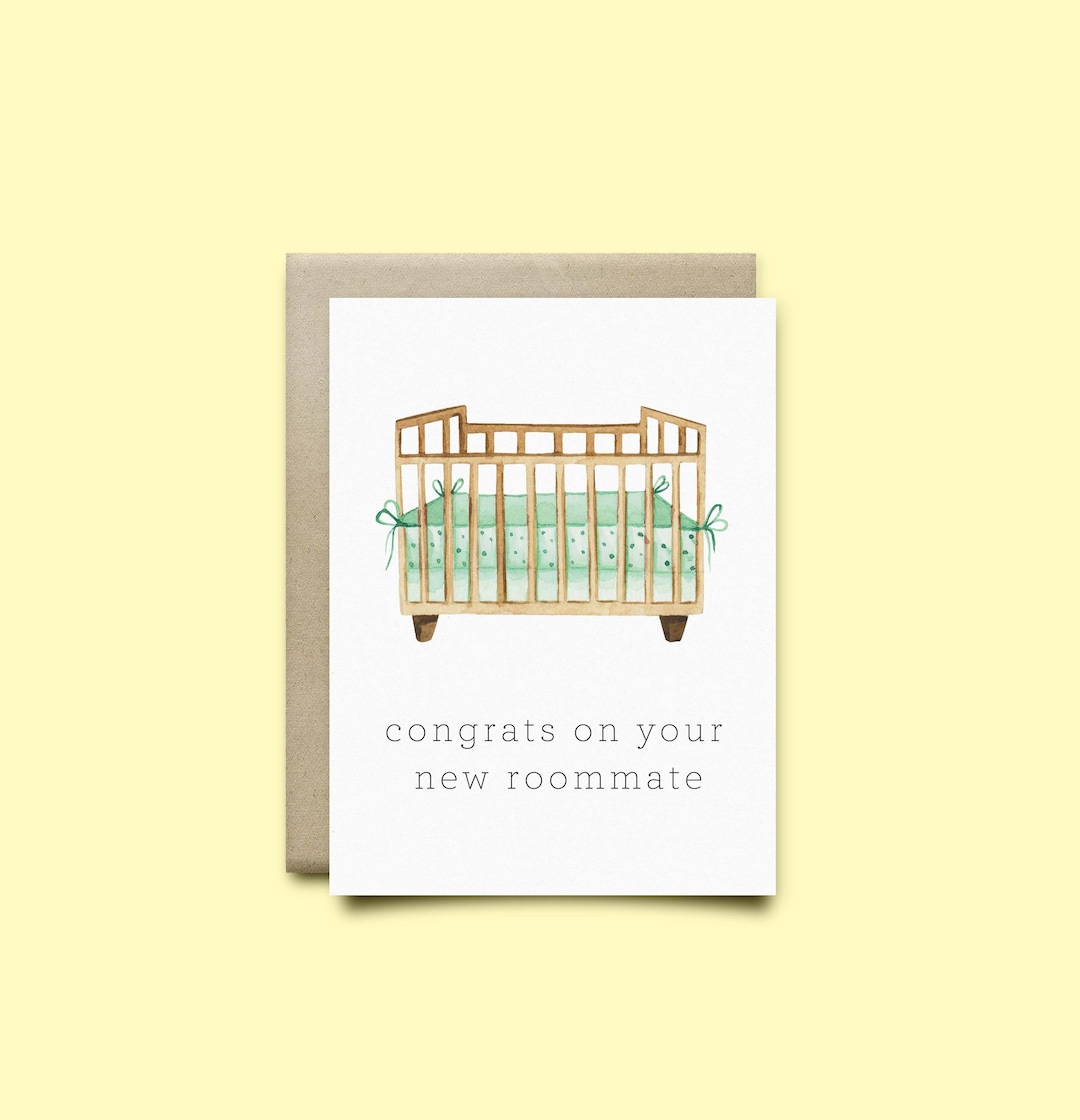 Crib New Baby Card | Baby Congratulations, Baby Shower Card, New Baby ...