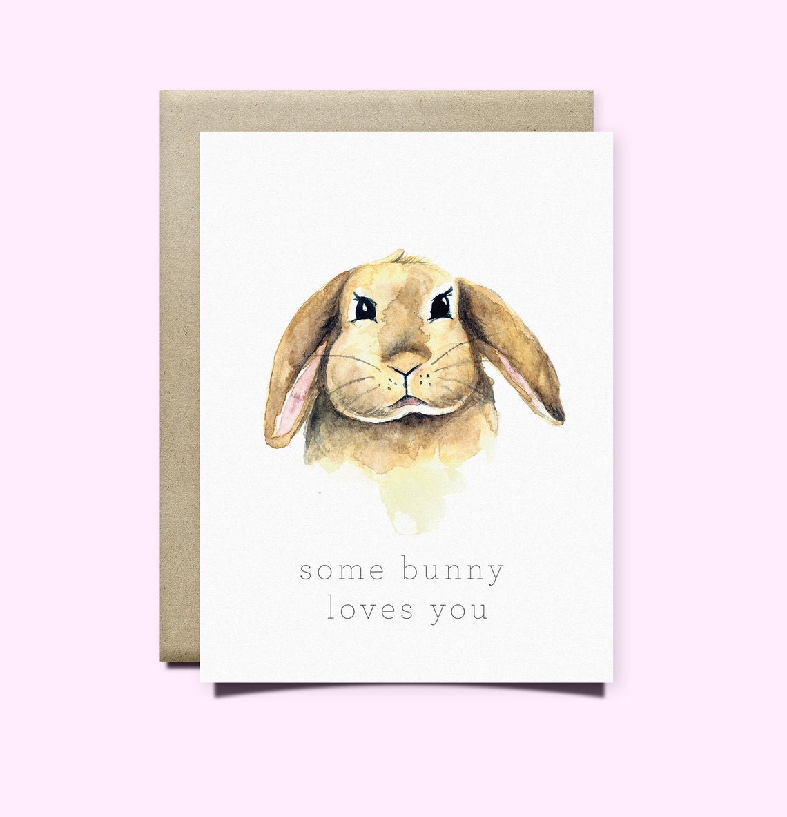 Some Bunny Loves You Greeting Card Valentine's Day Card - Etsy