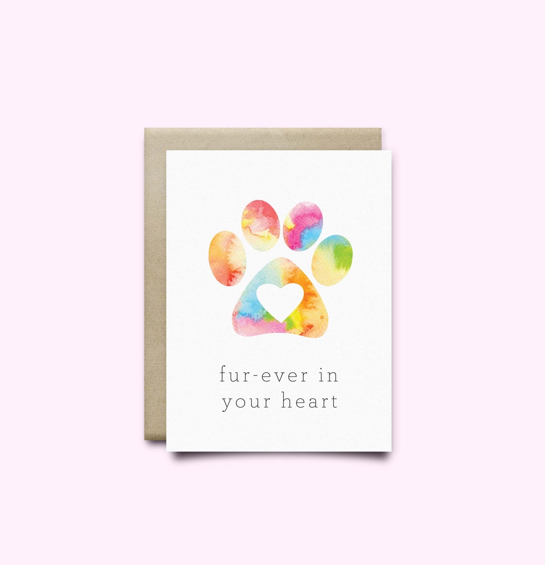 Pet Loss Card, Sympathy Card, Dog Loss, Cat Loss Card, Thinking of You ...