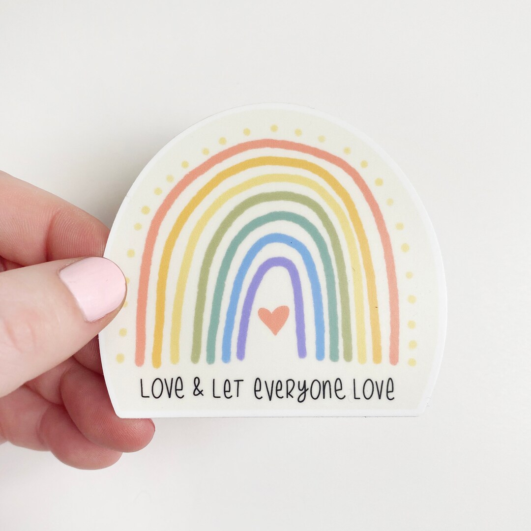 Rainbow Pride Sticker Pride Sticker Love is Love Sticker - Etsy Canada