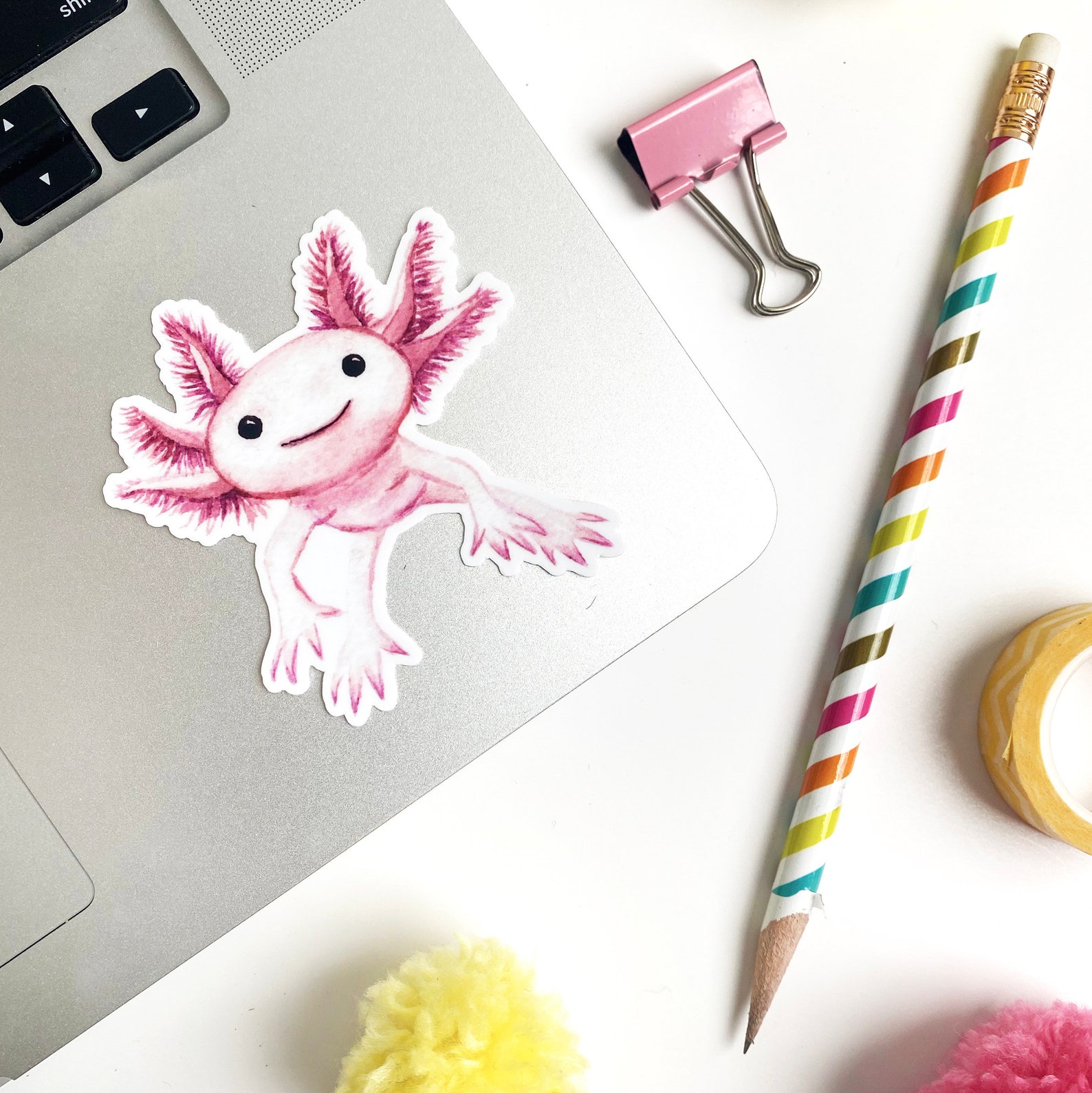 Axolotl Sticker Axolotl Lover Axolotl Gift Cute Sticker - Etsy
