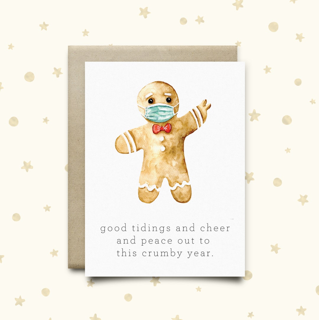 Gingerbread Holiday Card, Christmas Card,cute Christmas Card,covid ...