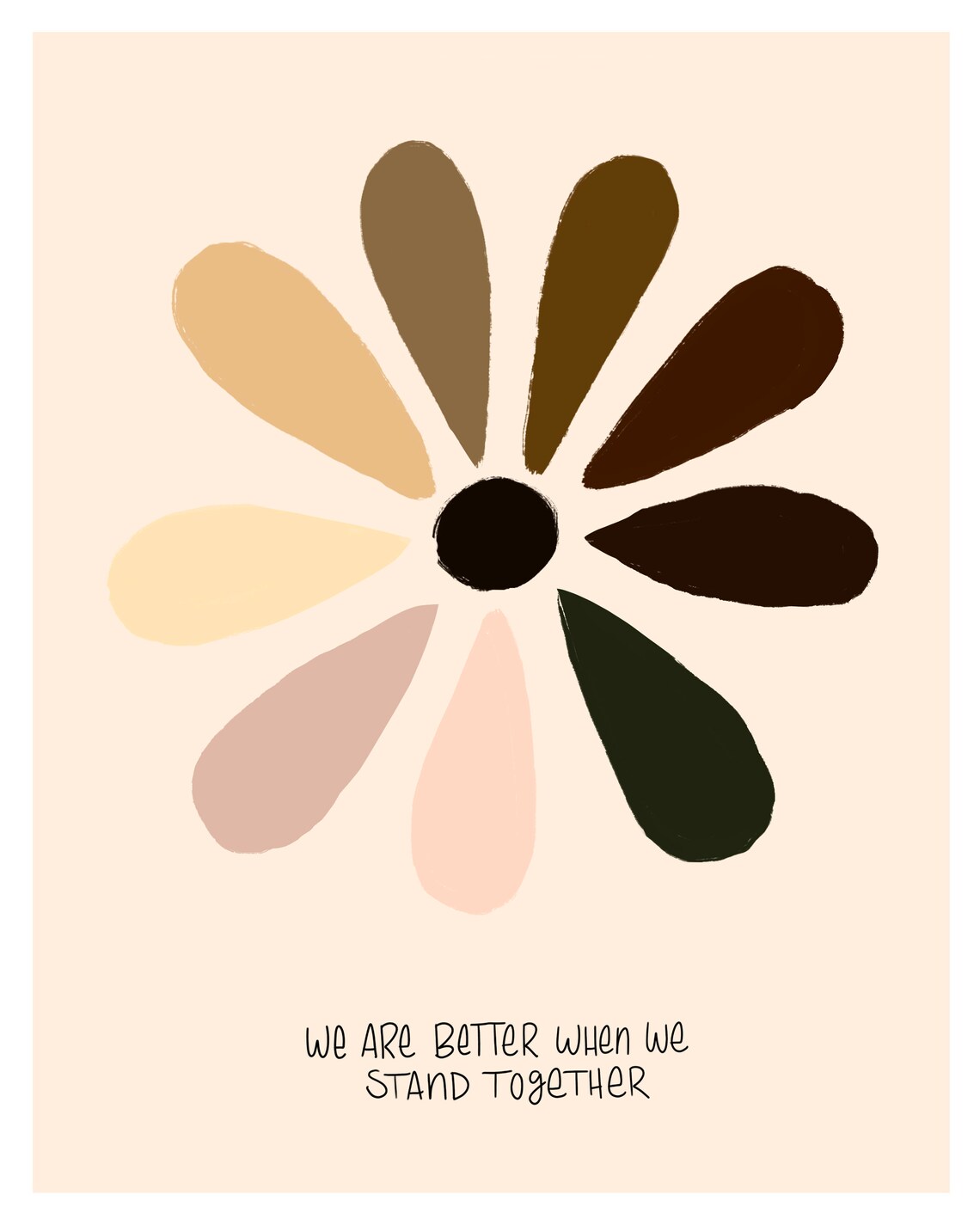 Printable Stand Together Illustration. Anti-racism Fundraiser - Etsy