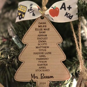 Personalized Teacher Christmas Ornament, Custom Class Gift - Etsy