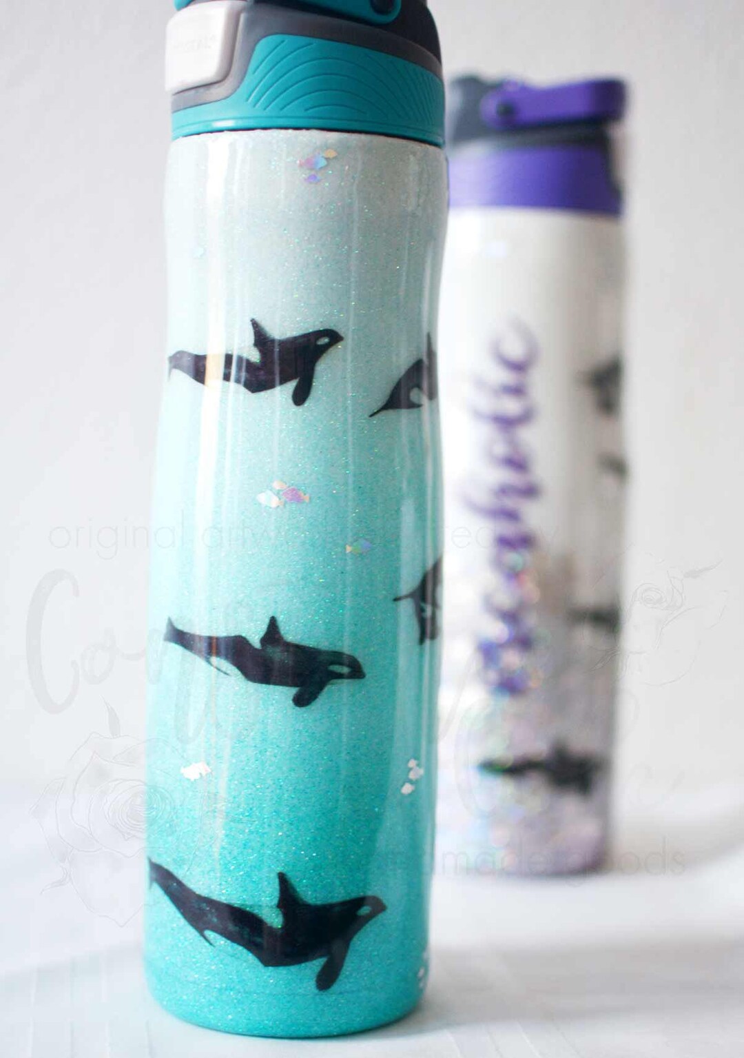 24oz Orca Killer Whale Love Contigo Stainless Steel Insulated Water ...