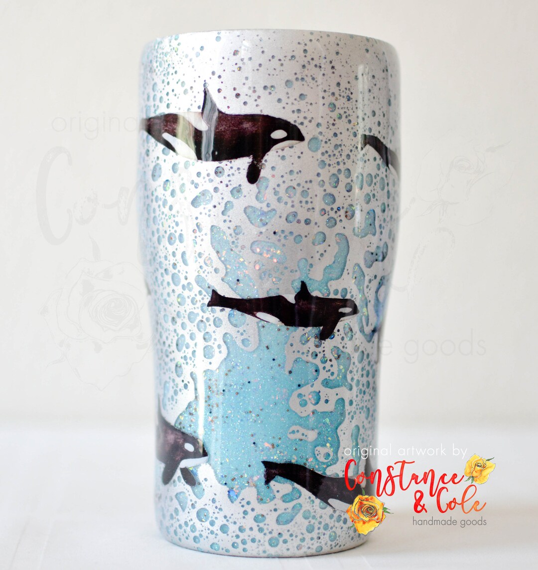 Bubble Orca Killer Whale Glacier Tumbler, Stainless Steel Insulated ...