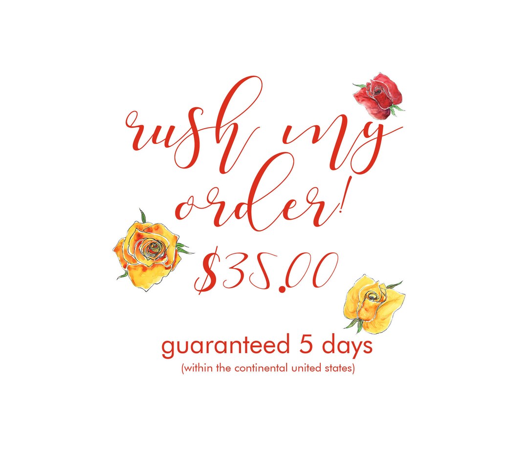 RUSH MY ORDER! Add This to Your Purchase to Rush Your Order! Emergency ...