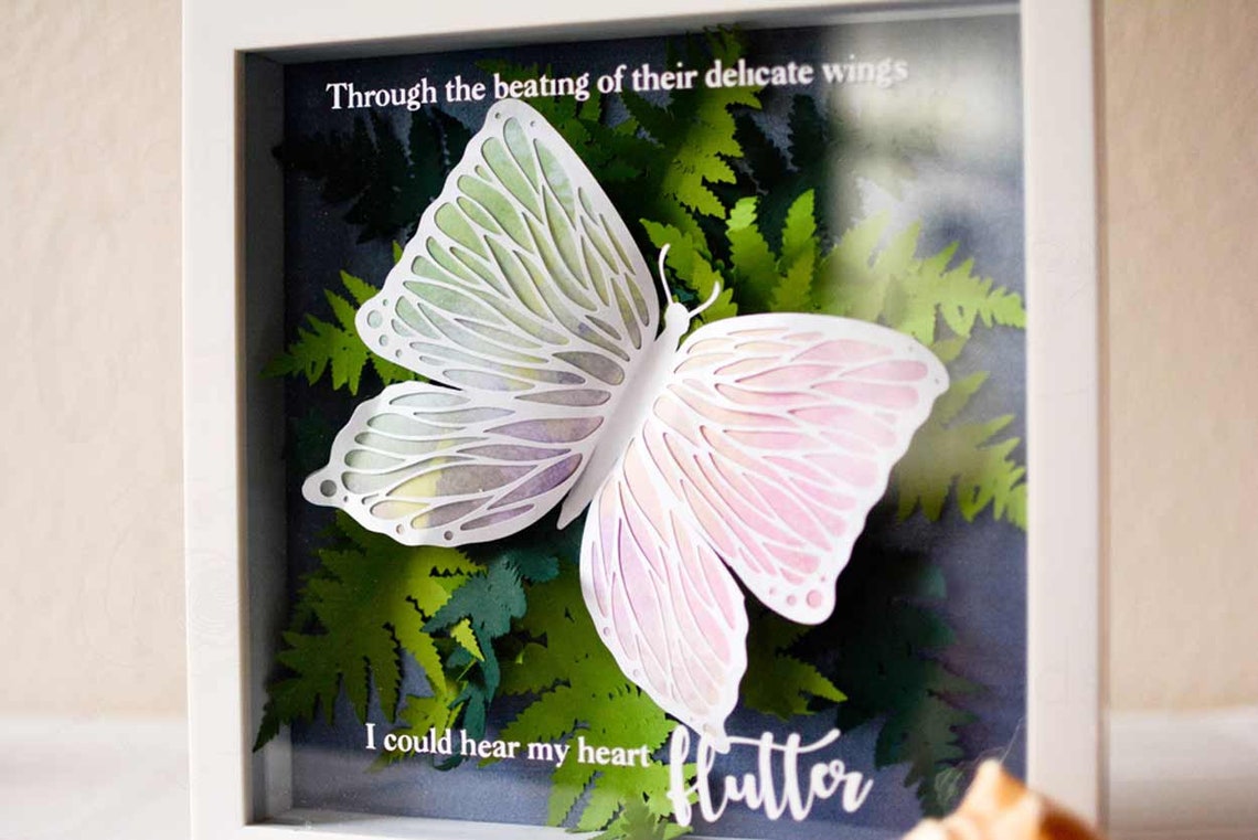 Butterfly Cut Paper Shadow Box Wall Decor Living Room Decor | Etsy