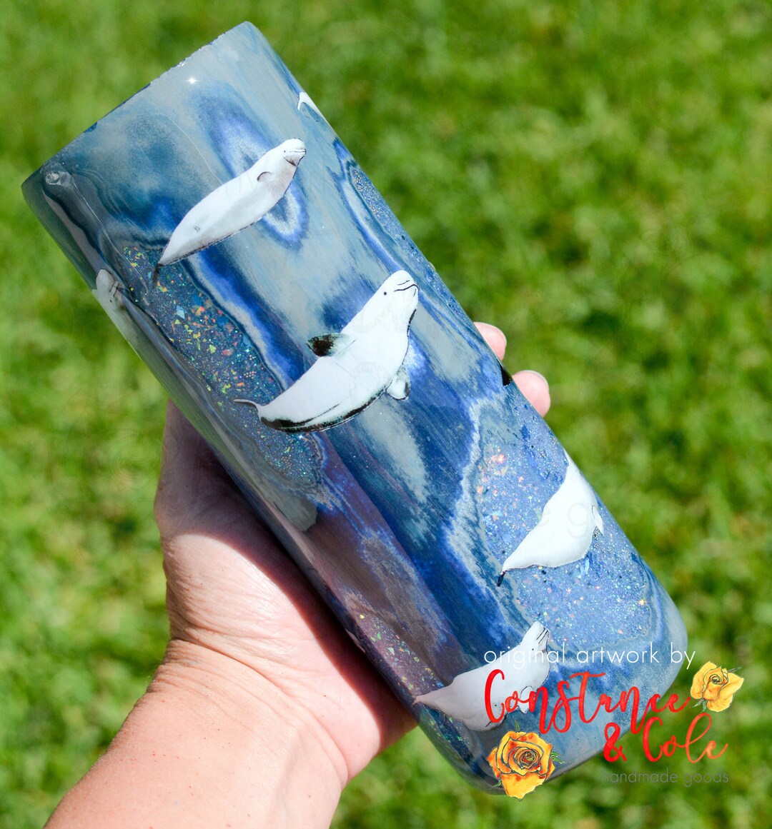 Made to Order Beluga Whale Glacial Tumbler Available in a Myriad of ...