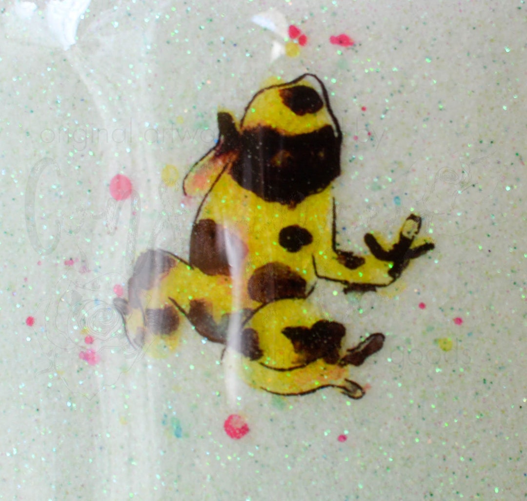 Poison Dart Frog Amphibian Stainless Steel Glitter Ombre Tumbler! Frogs ...