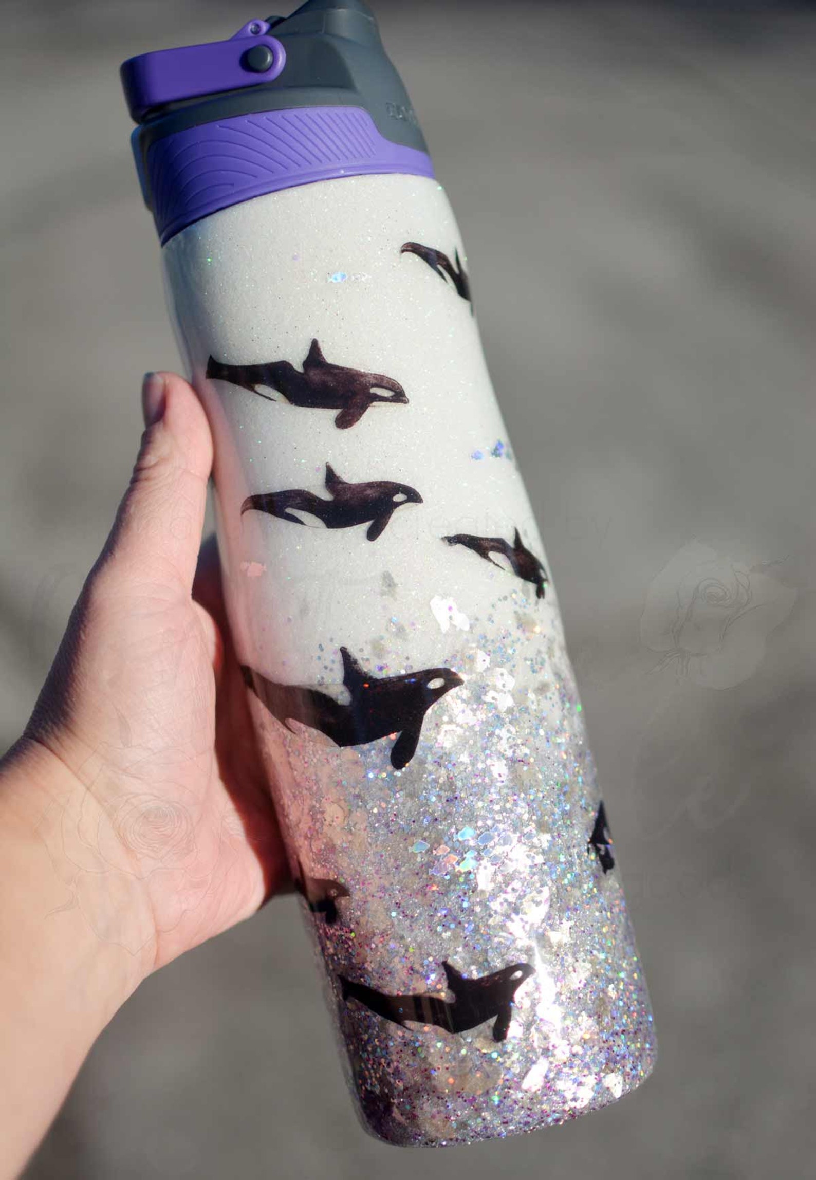 24oz Orca Killer Whale Love Contigo Stainless Steel Insulated Water ...