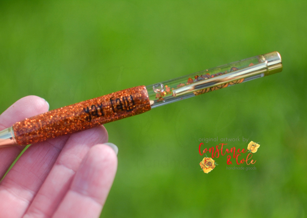 Yay, Fall! Floating Pen, Fall Snowglobe Pen, Floating Glitter Pen ...
