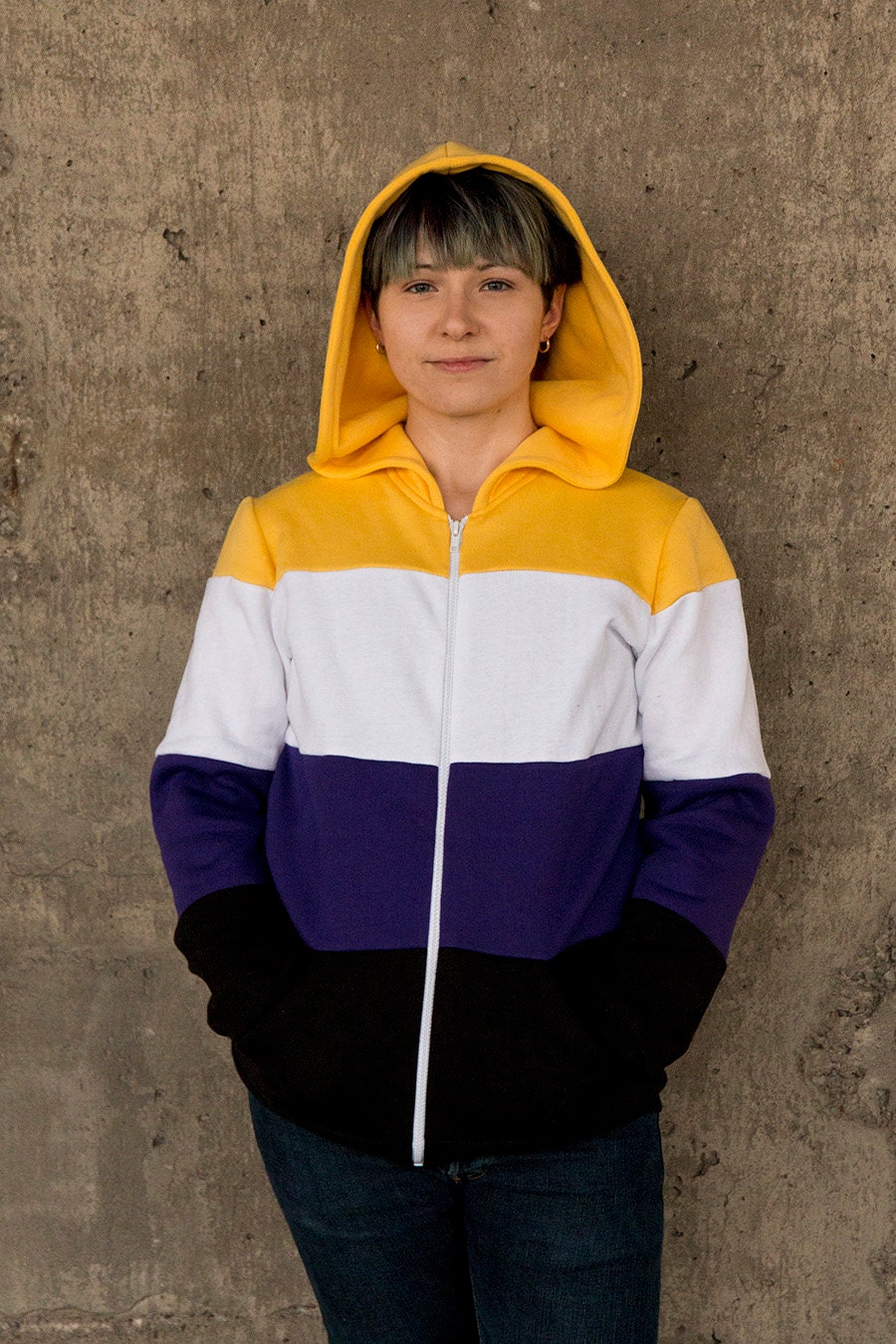 Non-binary Pride Flag Hoodie - Etsy