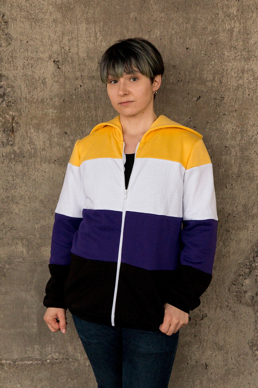 Non-binary Pride Flag Hoodie - Etsy