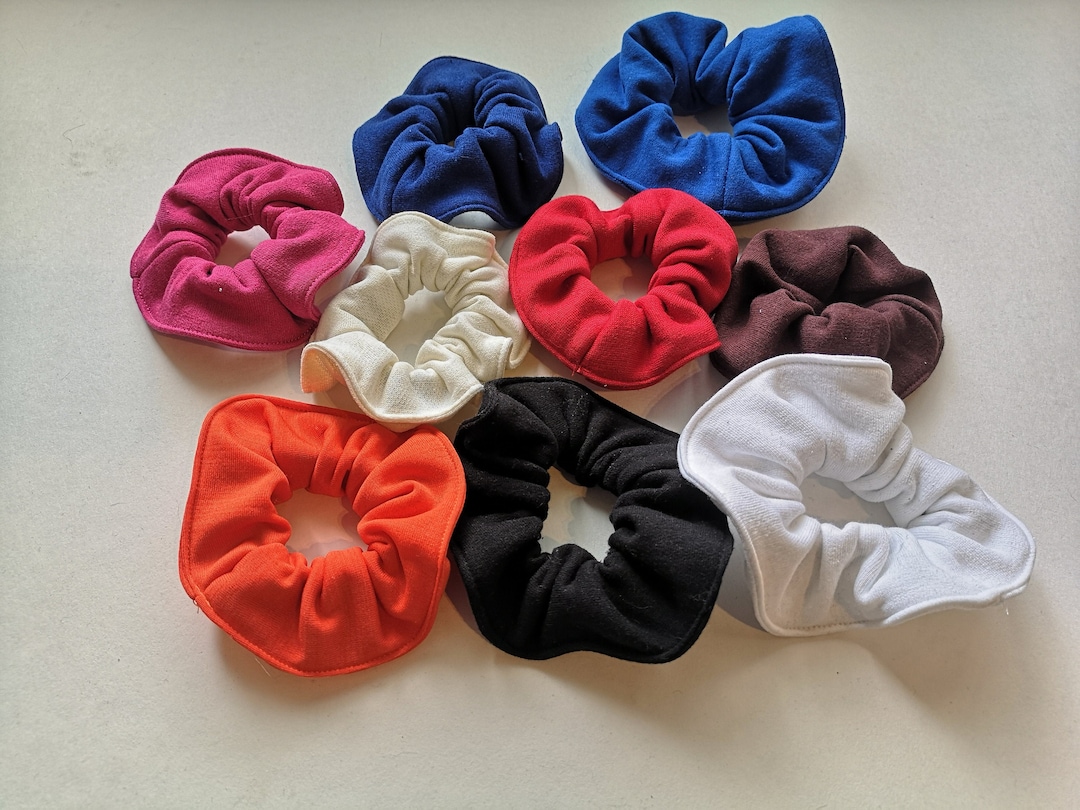 Sweatshirt Fleece Scrunchie, Reused Fabric, Hair Accessory - Etsy