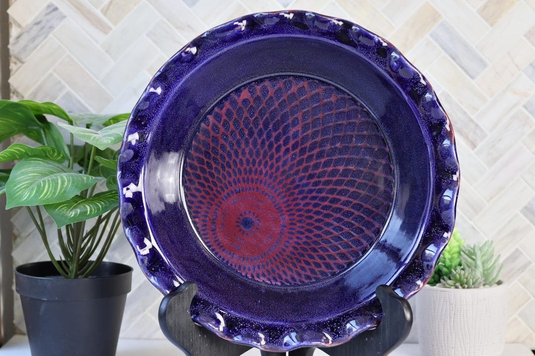 10" Pie Plate Baking Dish Serving Dish Large Pie Plate Deep Dish Pie ...