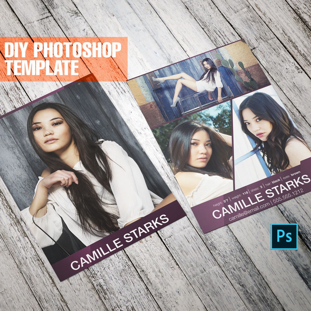 DIY Diagonal Model Comp Card - Zed Card - for Models and Actors ...