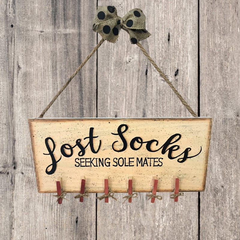 Lost Socks Sign - Etsy