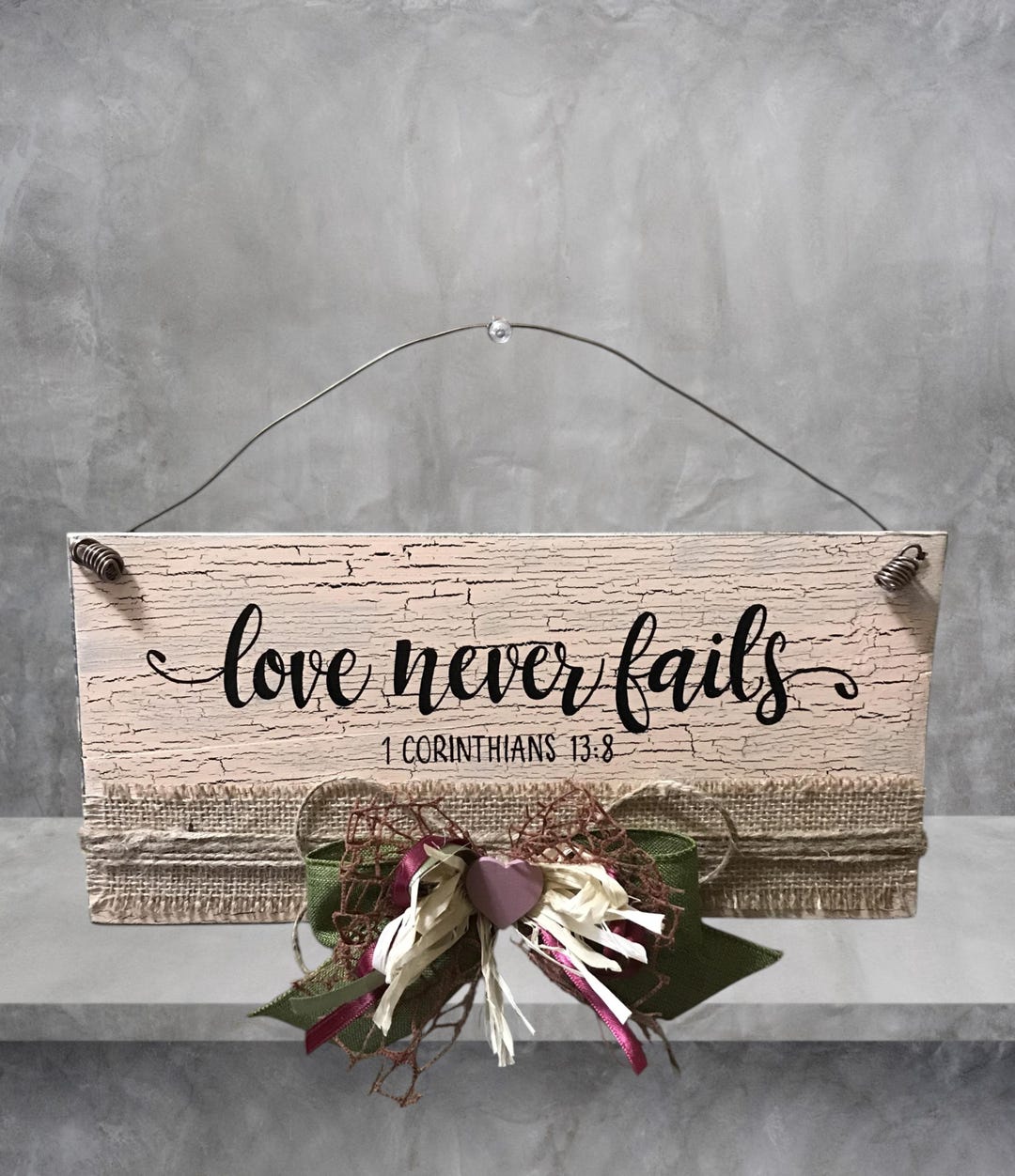 Love Never Fails Wooden Sign - Etsy
