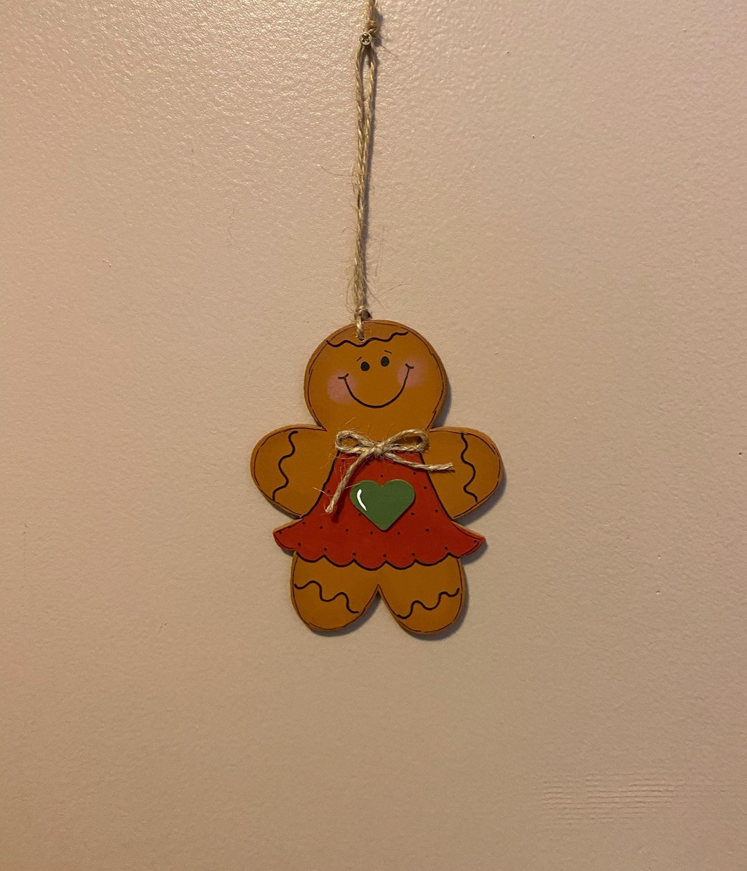 Gingerbread Girl Ornament - Etsy