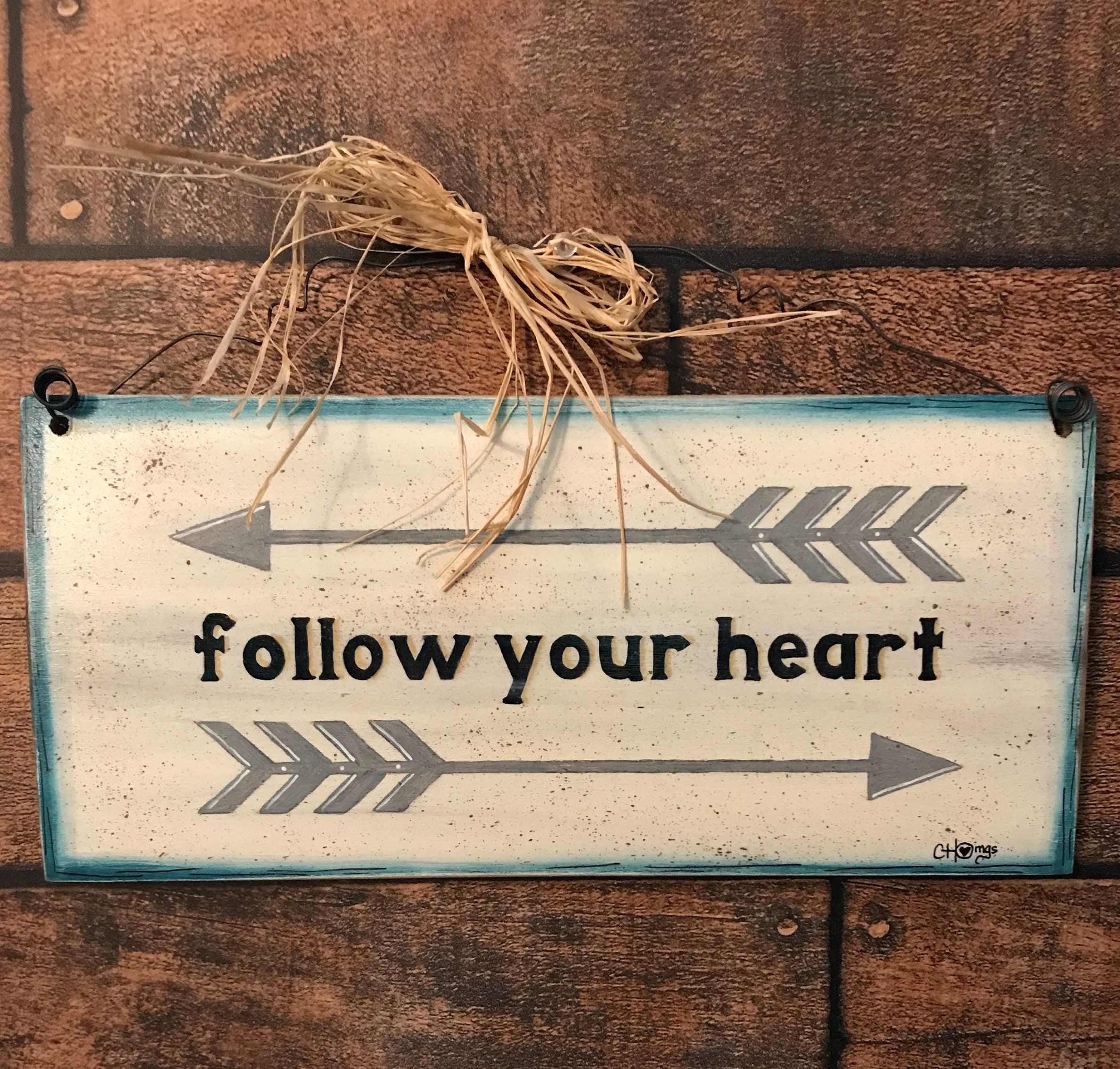 Follow Your Heart Sign/Wooden Wall Hanging | Etsy
