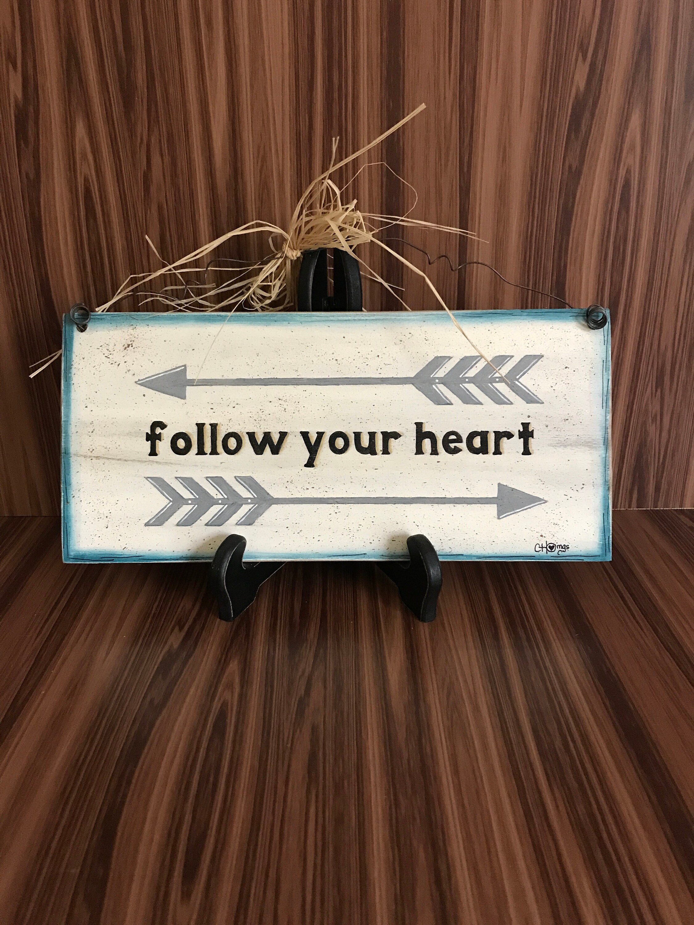 Follow Your Heart Sign/wooden Wall Hanging - Etsy