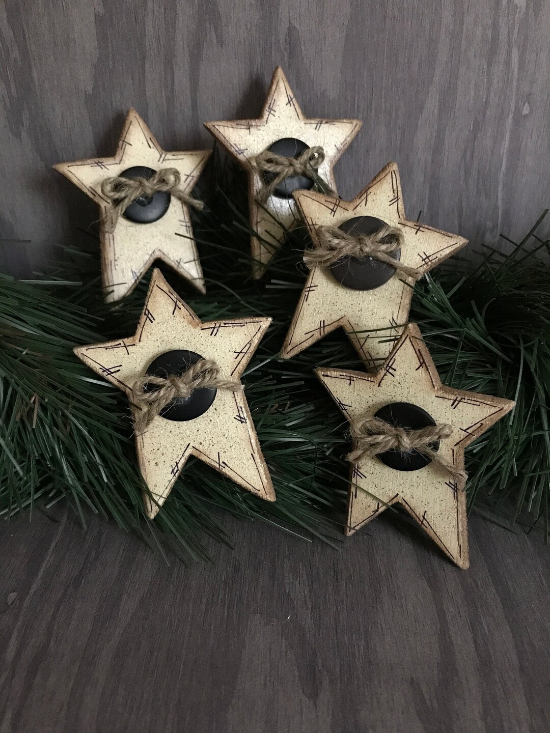 Miniature White Star Ornaments (set of 5) - Etsy