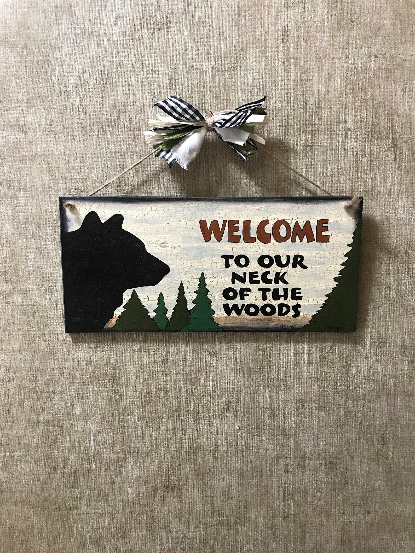 Wooden Welcome to Our Neck of the Woods Sign/wall Decoration - Etsy