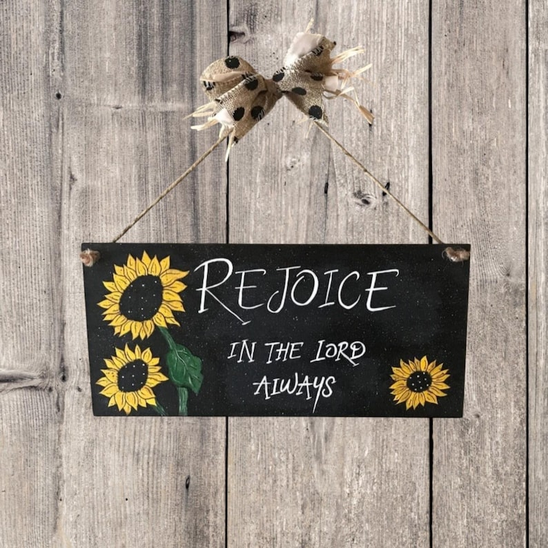Rejoice in the Lord Always Sign, Wall Decoration, Home Decor - Etsy