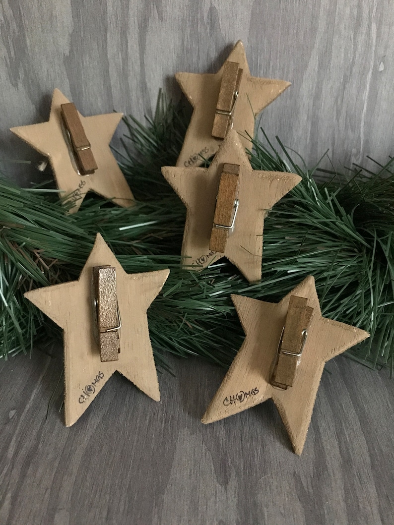 Miniature White Star Ornaments (set of 5) - Etsy