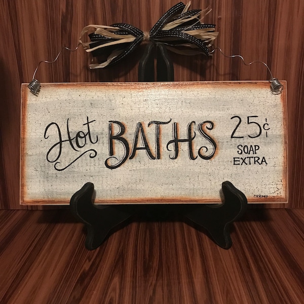 Hot Baths Sign - Etsy