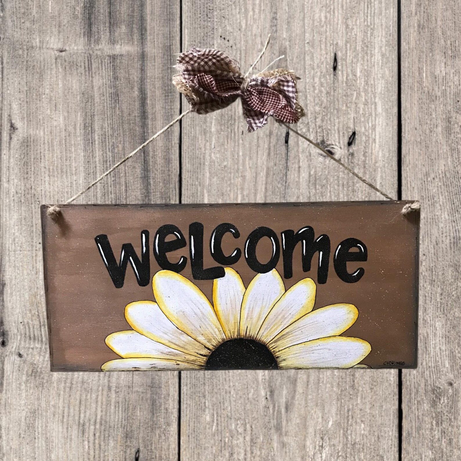 Welcome Sunflower Sign/wooden Wall Decoration - Etsy
