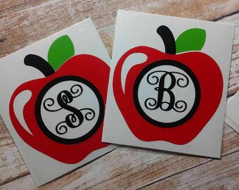 Apple decal | Etsy