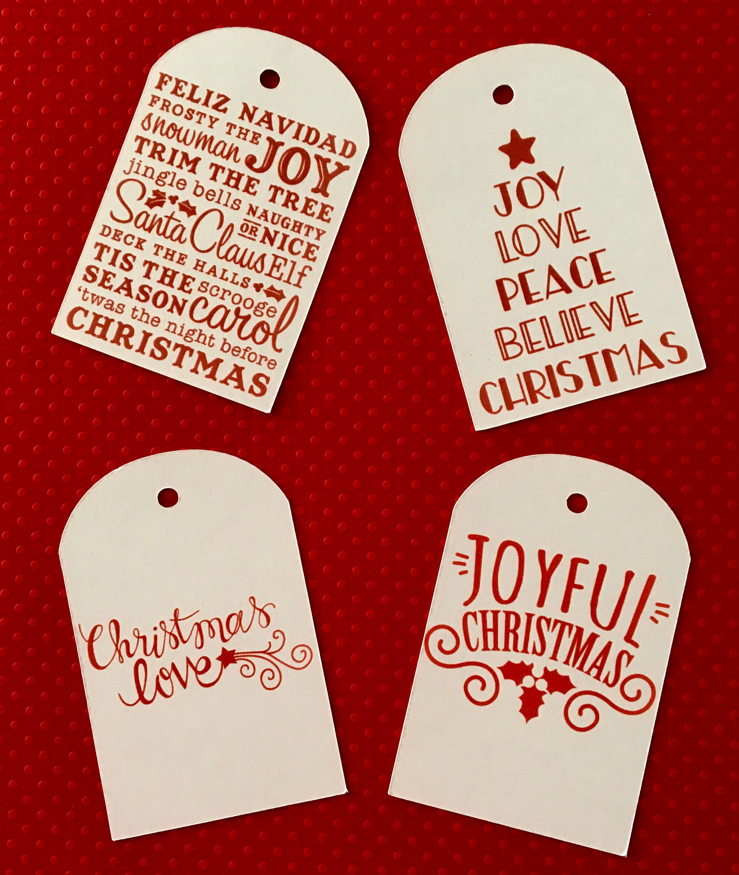 Christmas Gift Tags Set of 8 Gift Tags Handmade Holiday - Etsy