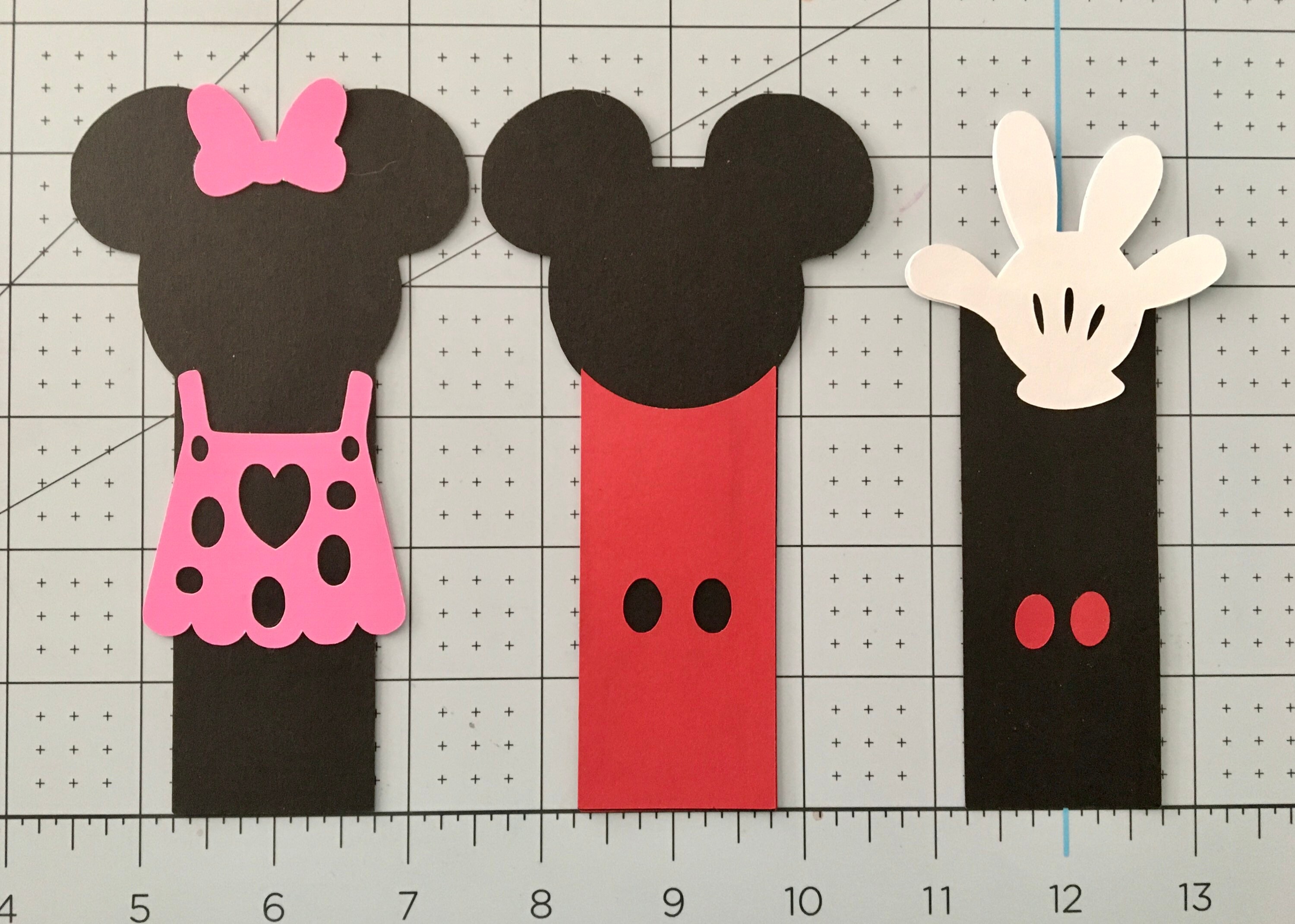 Mickey and Minnie Mouse Bookmarks 5.5 Inch Tall, Set of 3 for Bookmarks ...