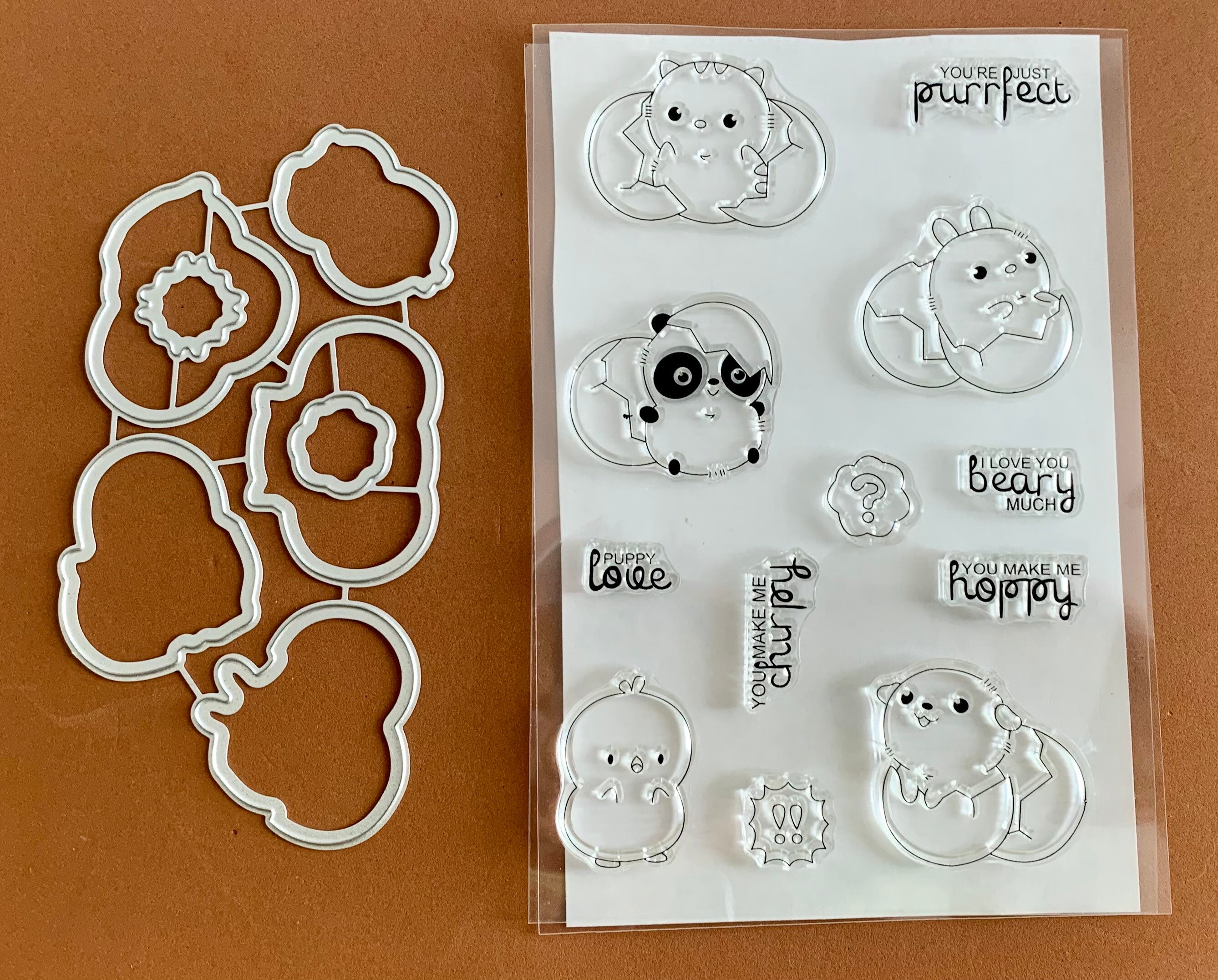 Cute Critters Metal Cutting Dies and Stamps, Assorted Dies and Stamps ...