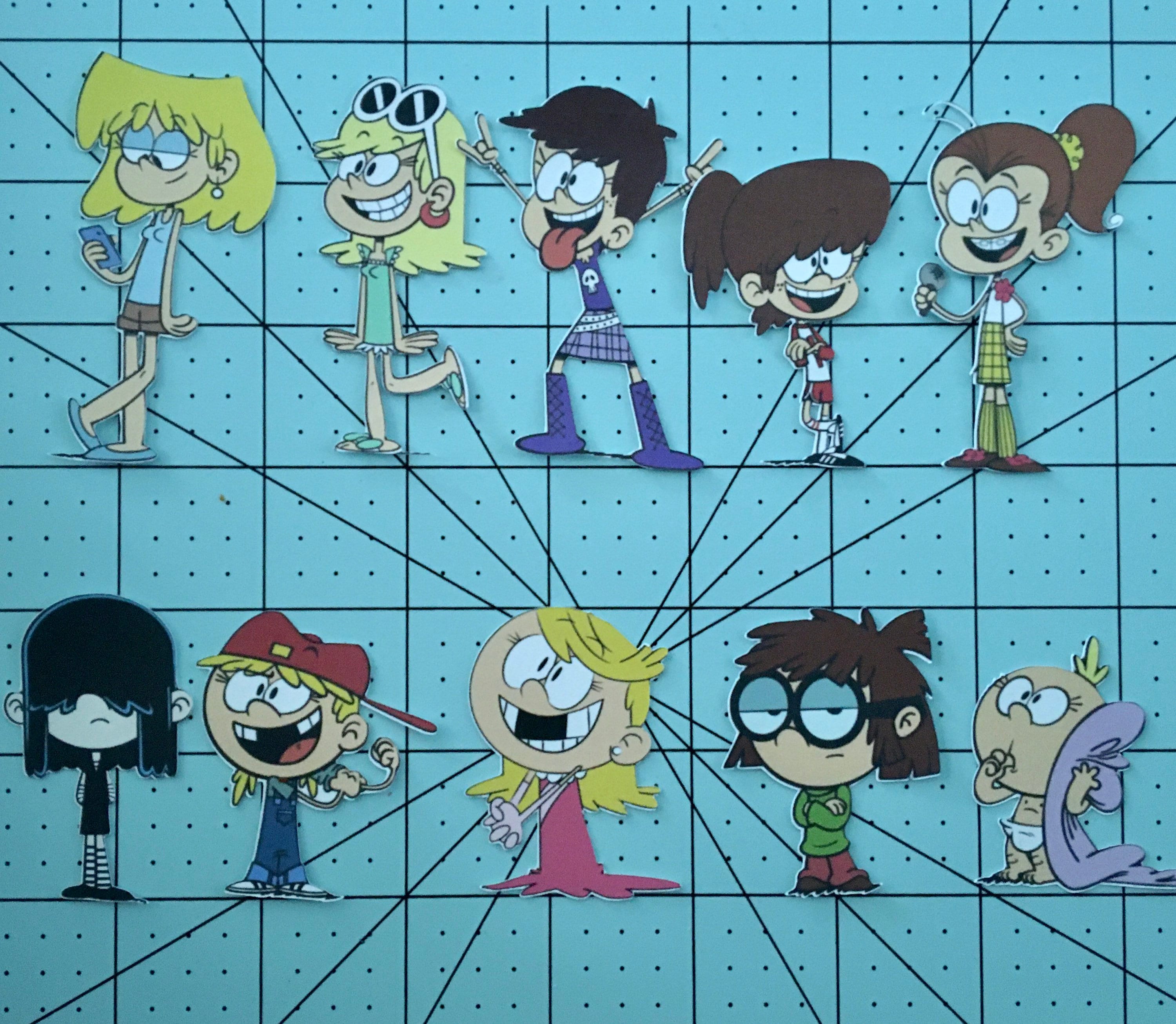 12 Themed Loud House Family Cutouts, 12 + Plus 1 Premade Assorted ...