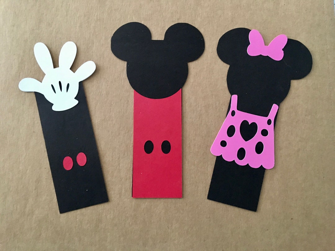 Mickey and Minnie Mouse Bookmarks 5.5 Inch Tall, Set of 3 for Bookmarks ...