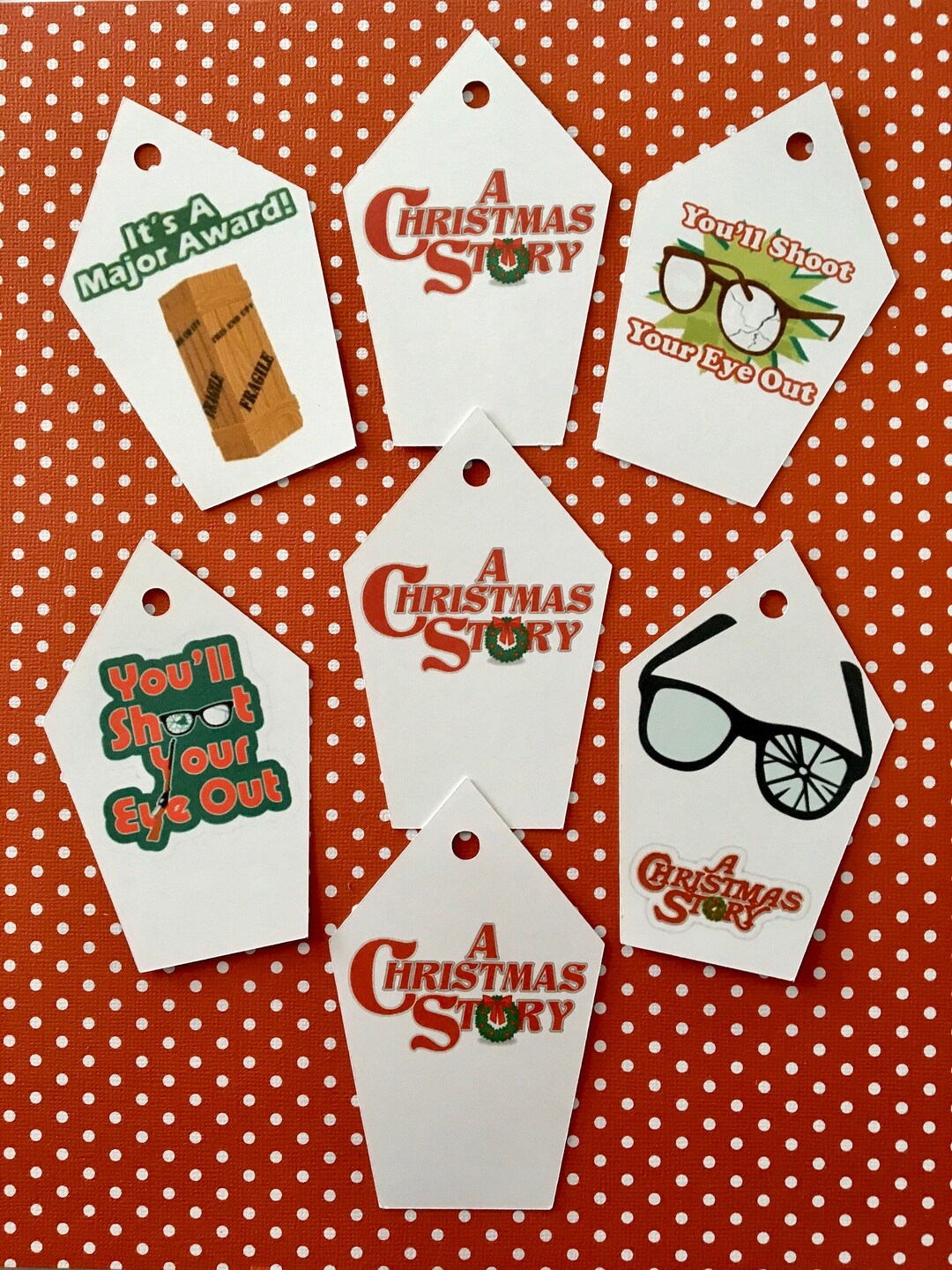 Christmas Story Movie Themed A Christmas Story Set of 12 Gift Tags ...