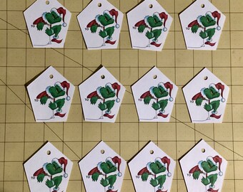 Christmas Grinch Character Gift Tags Themed Set of 12 Gift | Etsy