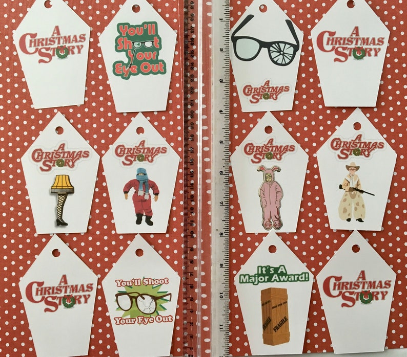 Christmas Story Movie Themed A Christmas Story Set of 12 Gift Tags ...