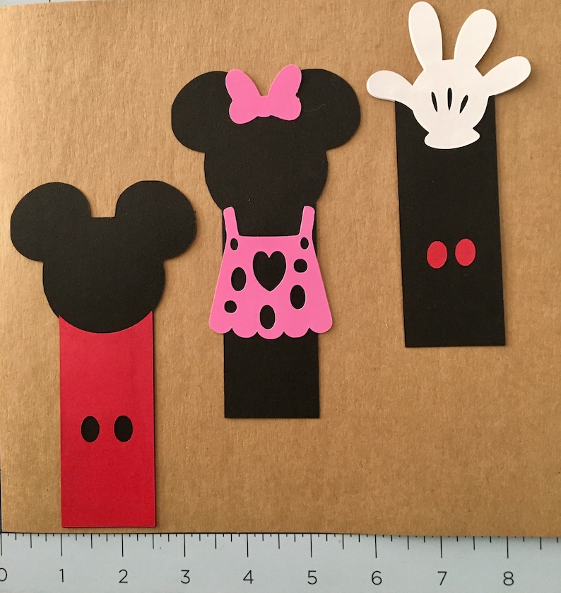Mickey and Minnie Mouse Bookmarks 5.5 Inch Tall, Set of 3 for Bookmarks ...
