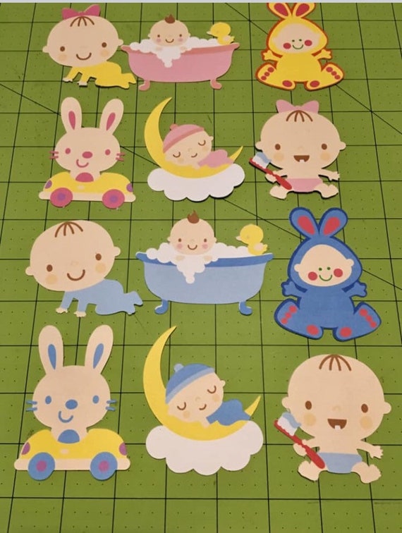 24 Babies Cutouts 24 Premade Diecuts Baby Girl Baby Boy | Etsy