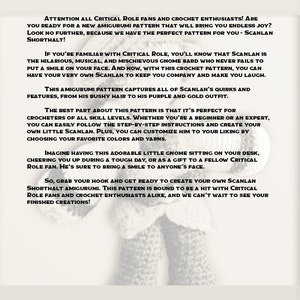 Amigurumi Inspired by Critical Role Scanlan Shorthalt - Etsy