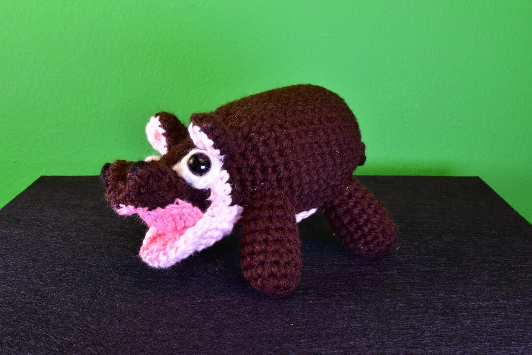 Hangry Hangry Baby Pygmy Hippo Amigurumi Plushie - Inspired by Moo Deng ...