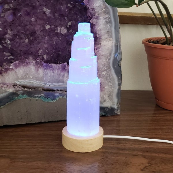 Selenite Lamp - Etsy