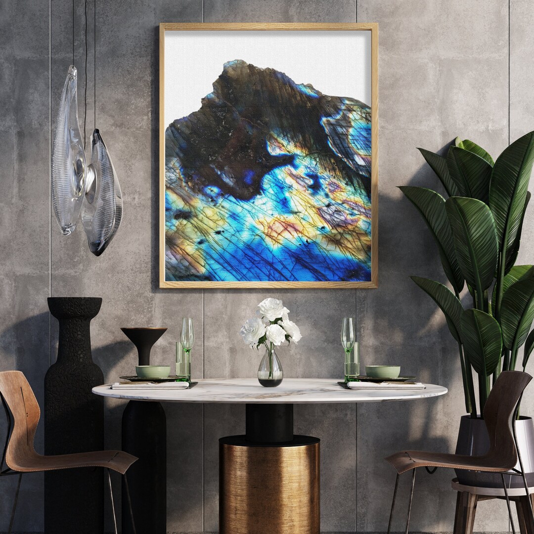 Labradorite Wall Art, Digital Download Print, Gemstone Art, Crystal Art ...