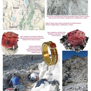 Rare Raspberry Red Beryl, Bixbite, Bixbyite, Mine Direct, Crystal ...